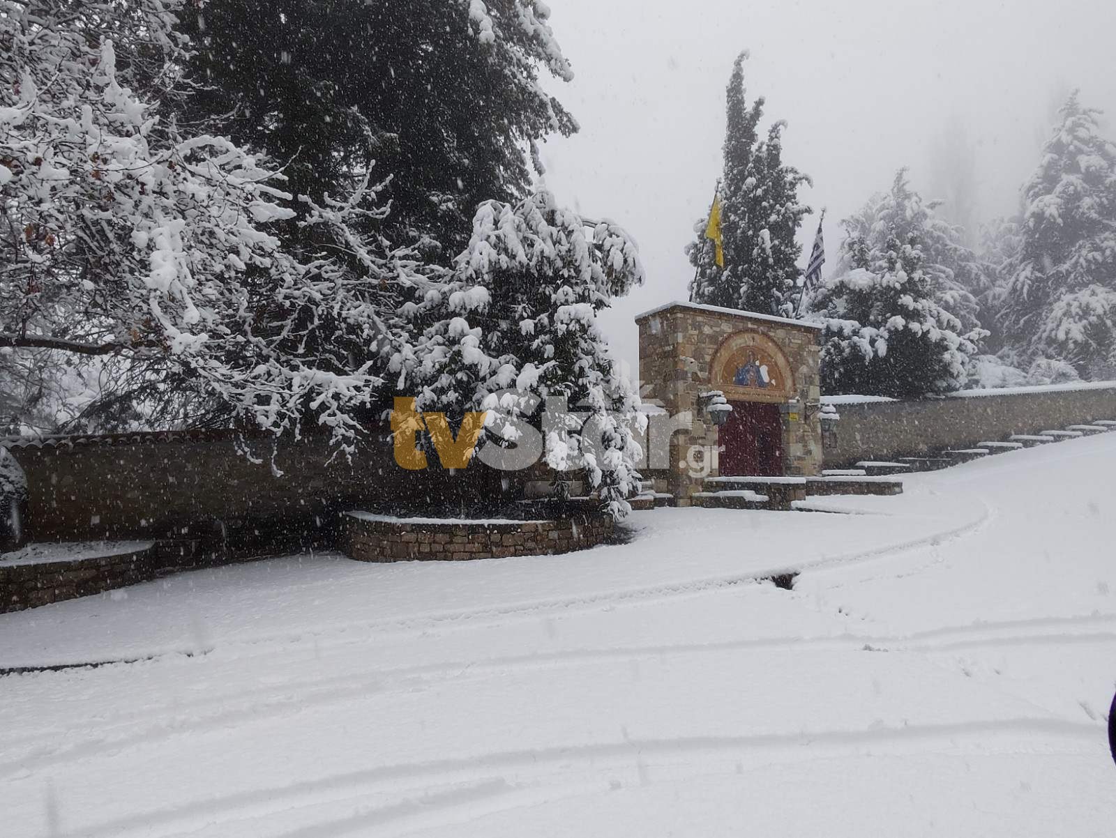 Έντονη χιονόπτωση στα ορεινά της Λαμίας και στην δυτική Φθιώτιδα. (φώτο ...