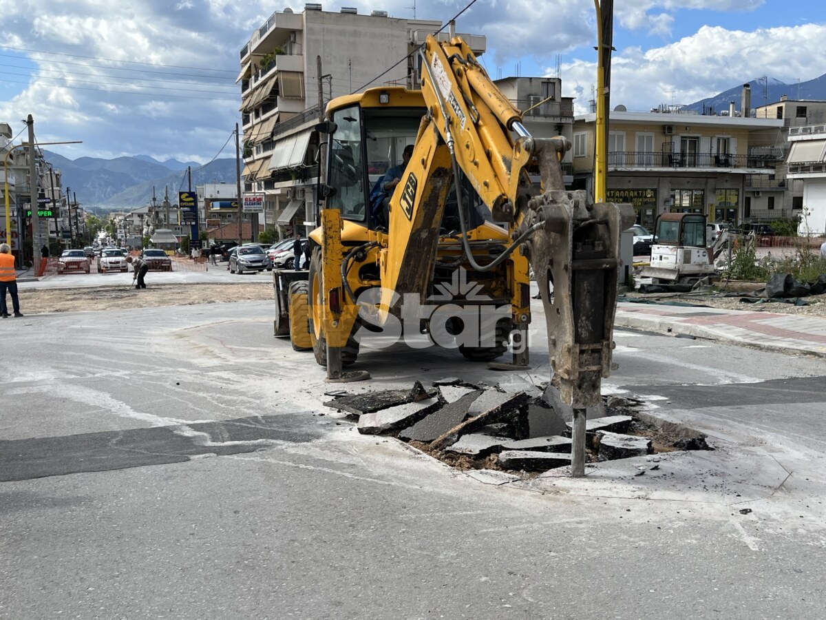 Λαμία: Σε εξέλιξη η κατασκευή του νέου κυκλικού κόμβου στη διασταύρωση ...