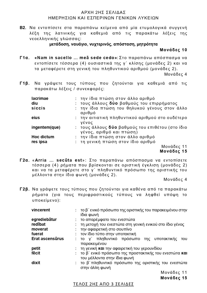Πανελλήνιες 2023: Οι απαντήσεις στο μάθημα των Λατινικών από το ειδικό ...