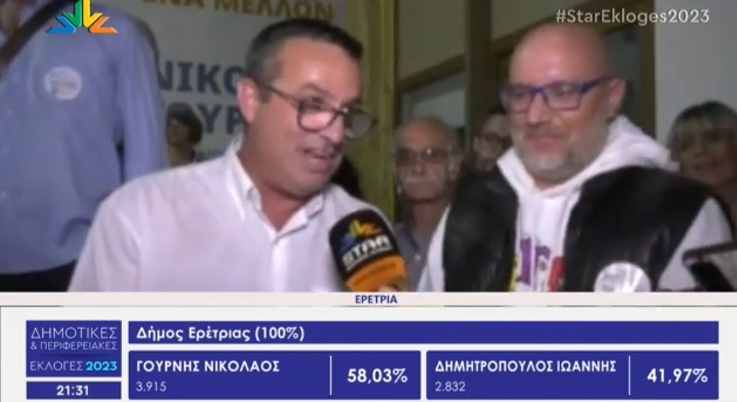 Αυτοδιοικητικές εκλογές 2023: Νέος δήμαρχος Ερέτριας ο Νίκος Γουρνής ...