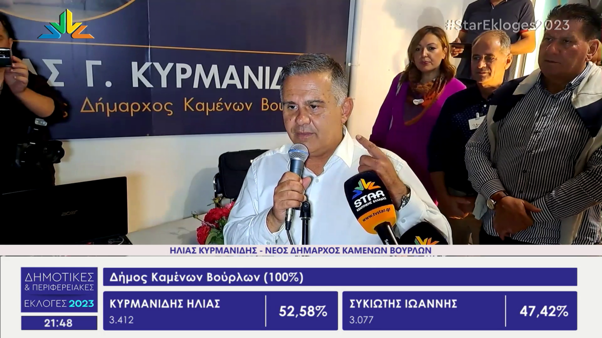 Νέος δήμαρχος Καμένων Βούρλων ο Ηλίας Κυρμανίδης. (video) – tvstar.gr