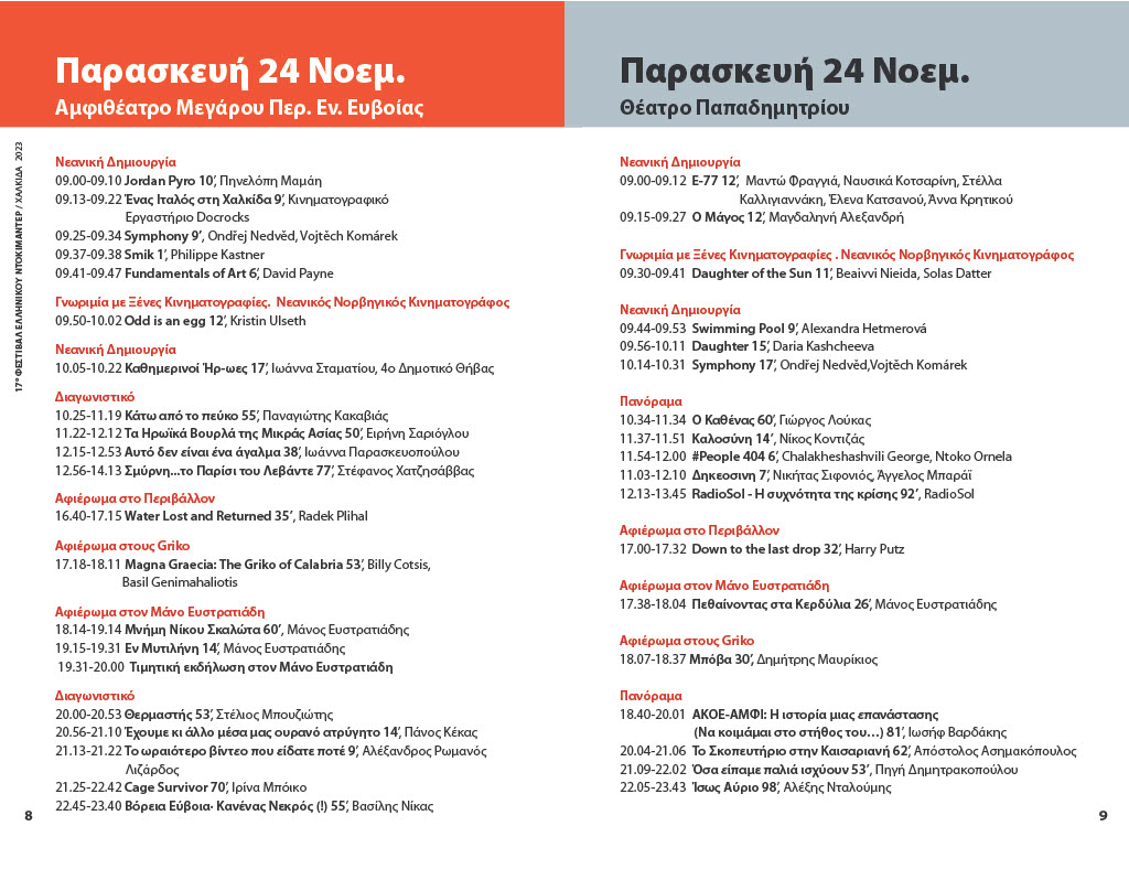 Το Πρόγραμμα του 17ου Φεστιβάλ Ελληνικού Ντοκιμαντέρ-docfest – tvstar.gr