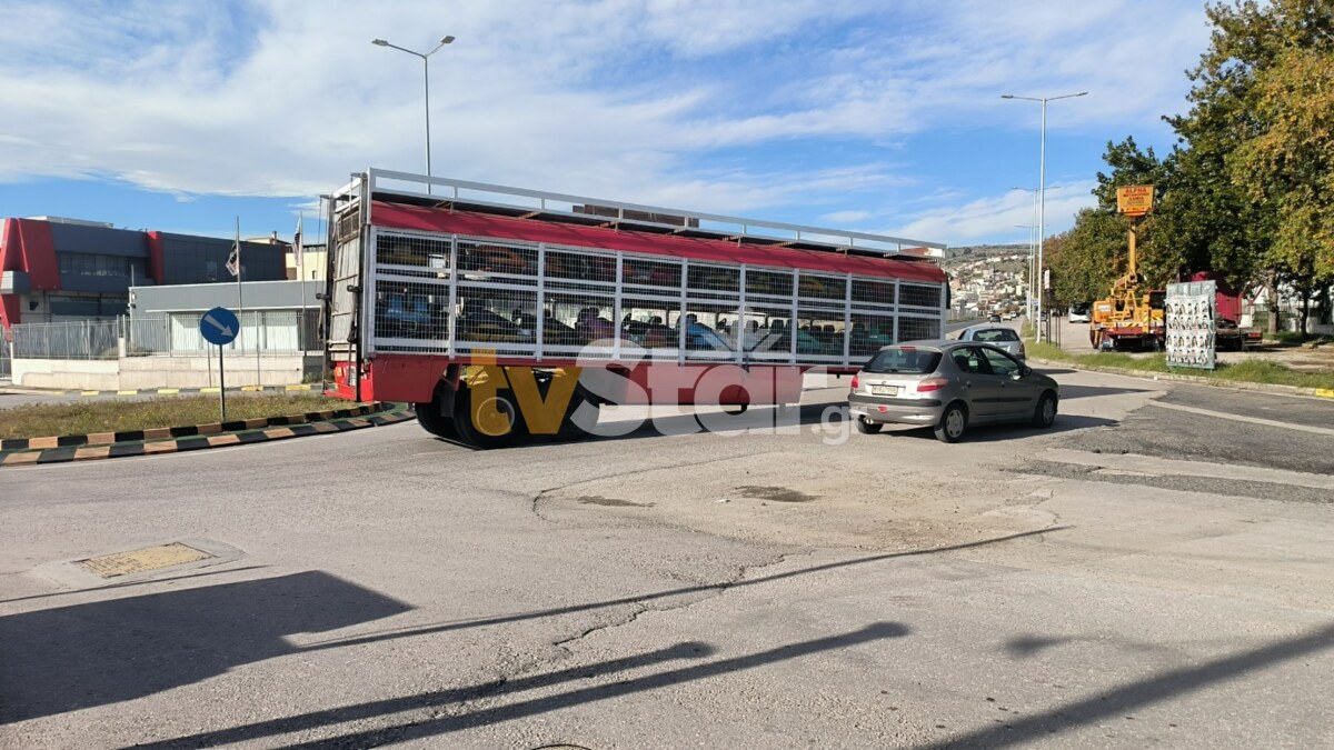 Φορτηγό με συγκρουόμενα ακινητοποιήθηκε στη Λαμία. (φωτο – video ...