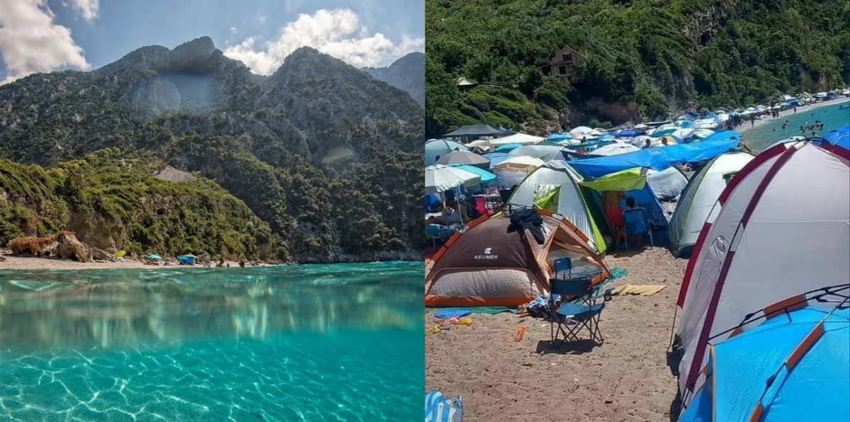 Εύβοια: «Πνίγηκε» στις σκηνές μια από τις ωραιότερες παραλίες του ...