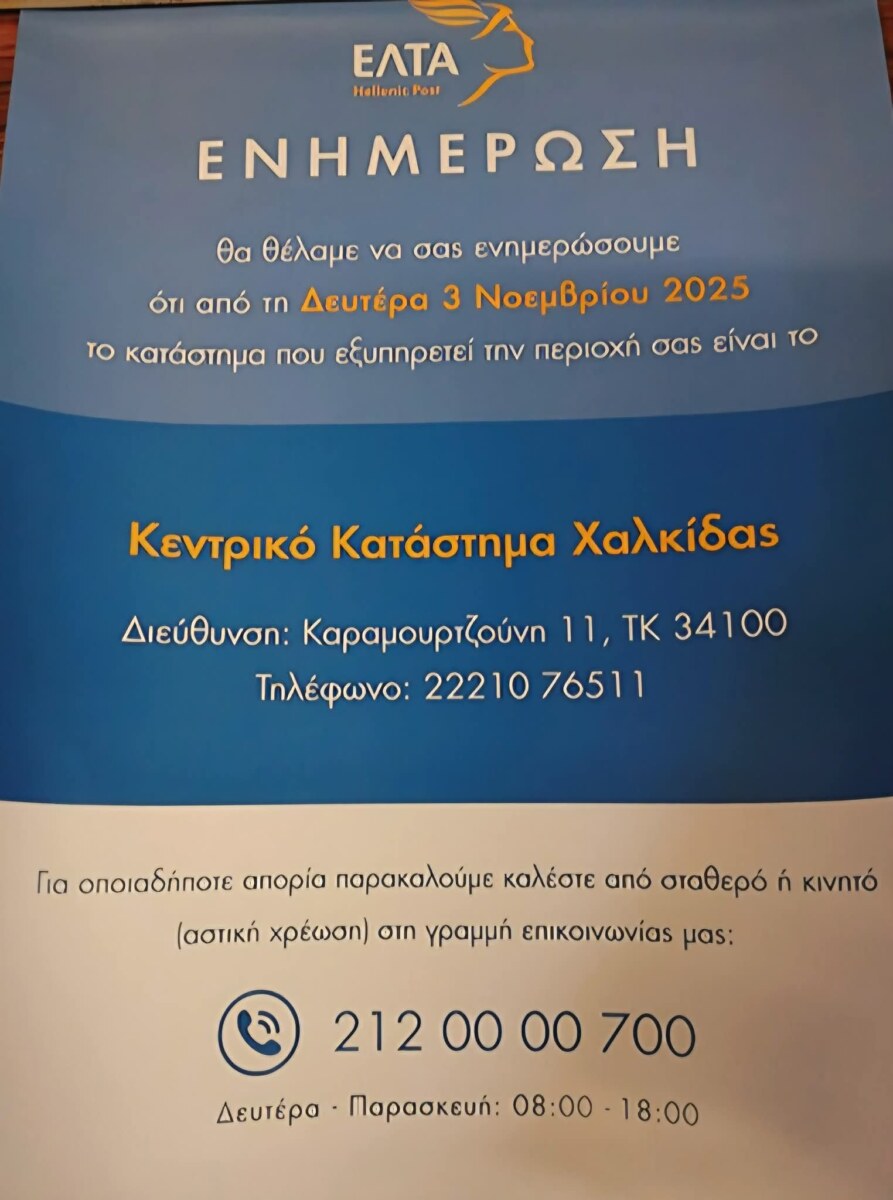Κλείνουν όλα τα ΕΛΤΑ στην Εύβοια, μένει μόνο της Χαλκίδας – tvstar.gr